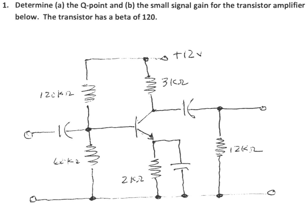 Solved Determine (a) the Q-point and (b) the small signal | Chegg.com