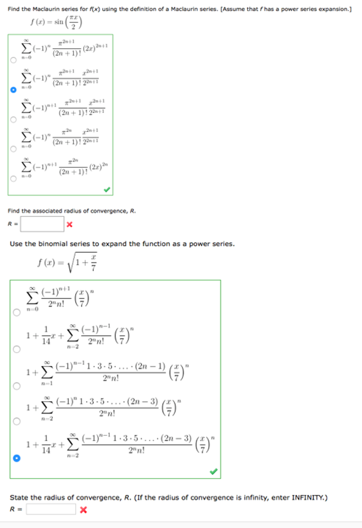 Solved Find the Maclaurin series for f(x) using the | Chegg.com