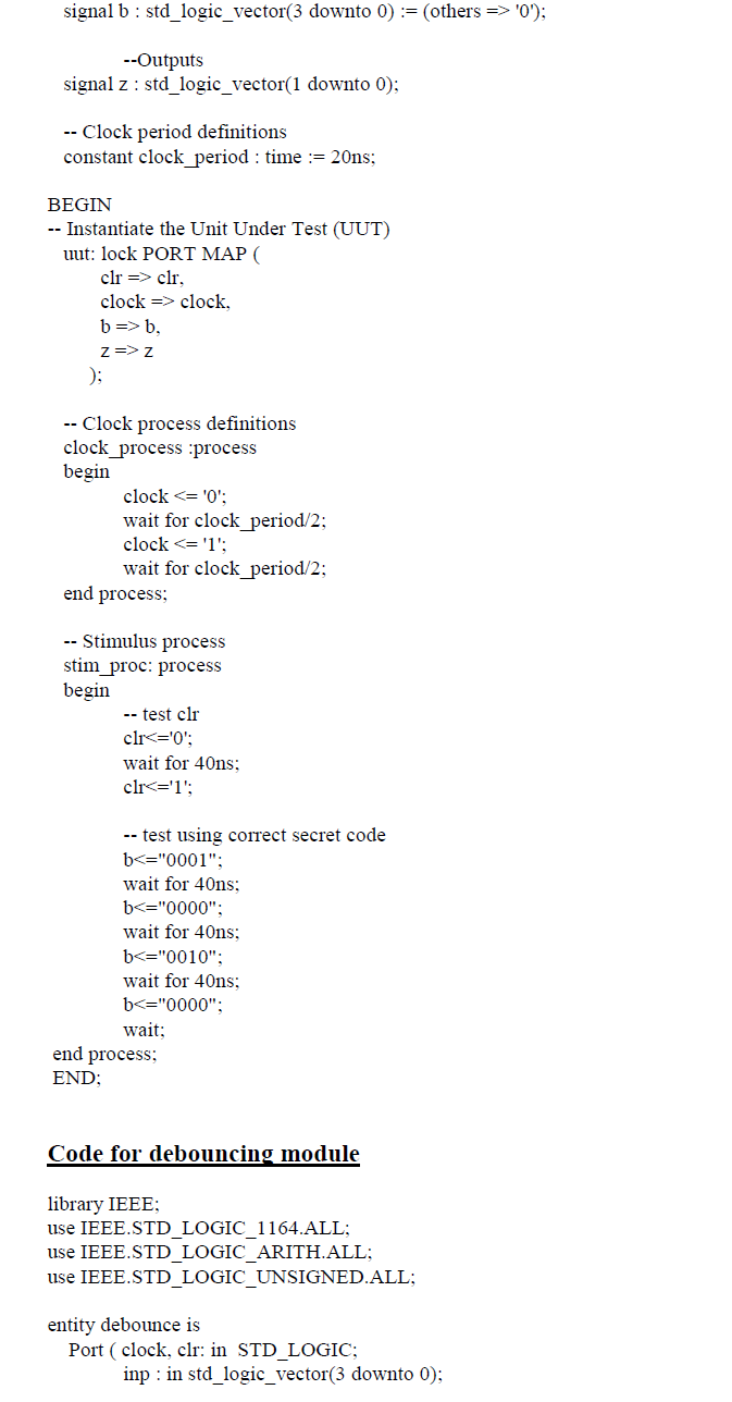 Solved In this lab, you will design a digital lock. The lock | Chegg.com