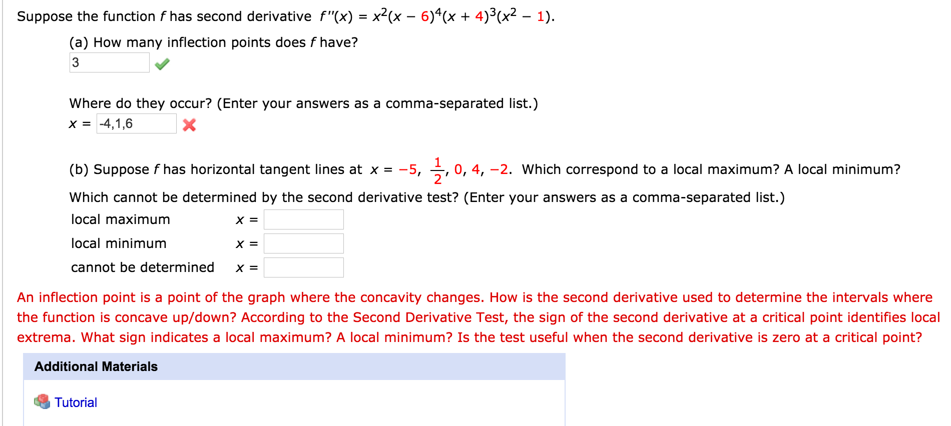 Solved Suppose the function fhas second derivative f"(x) = | Chegg.com