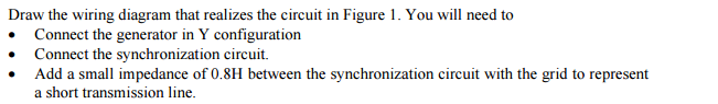 Solved Generator Excitation Synchronization Circuit Figure