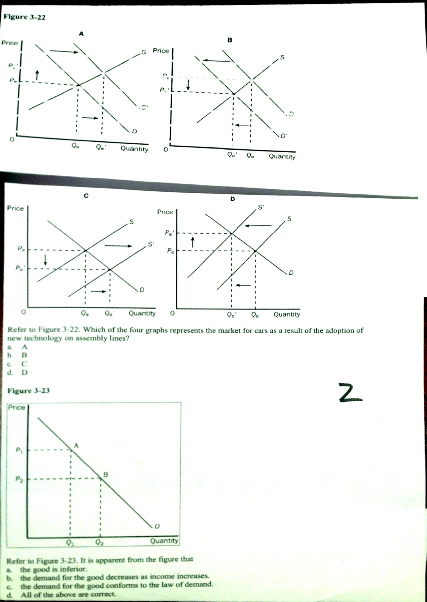 Solved Figure 3-22. Which of the four graphs represents the | Chegg.com