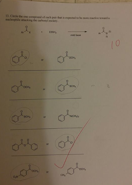 Solved 13. Circle the one compound of each pair that is | Chegg.com