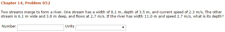Solved Chapter 14, Problem 052 Two streams merge to form a | Chegg.com