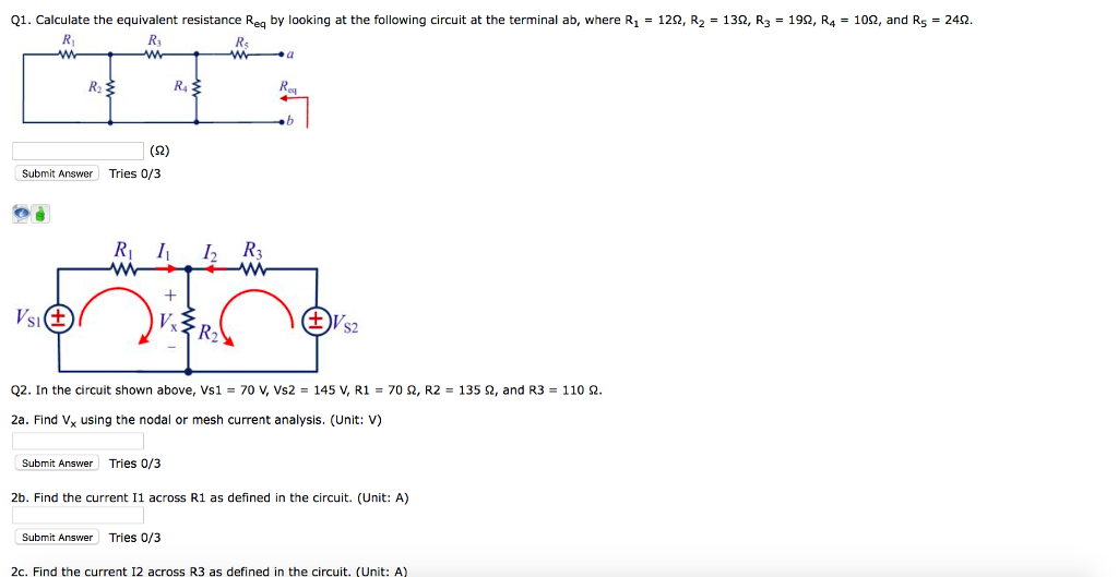Solved Q1. Calculate the equivalent resistance Req by | Chegg.com
