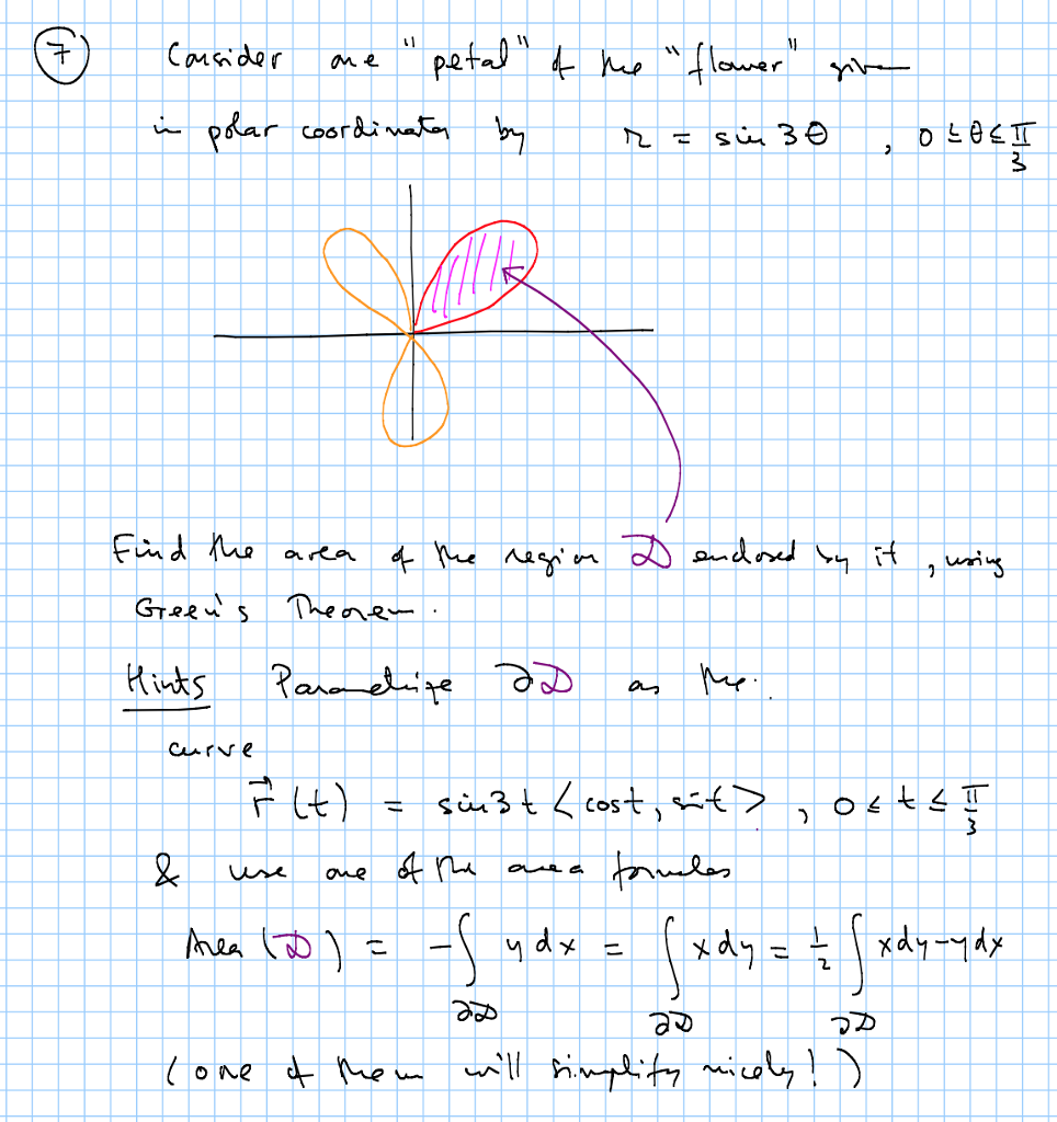 Solved Consider are "petal" of the "flower" in polar | Chegg.com