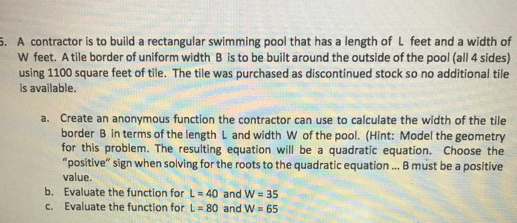 Solved A contractor is to build a rectangular swimming pool | Chegg.com