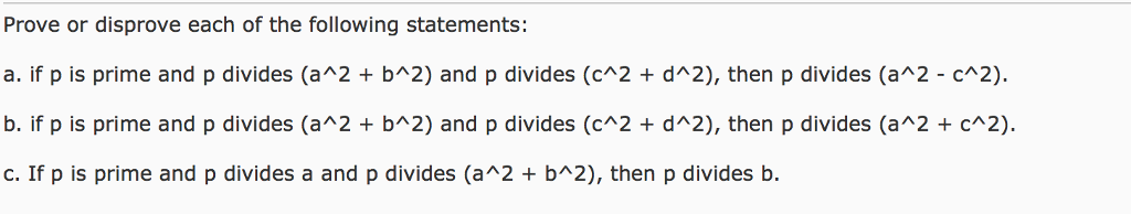 Solved Prove or disprove each of the following statements: | Chegg.com