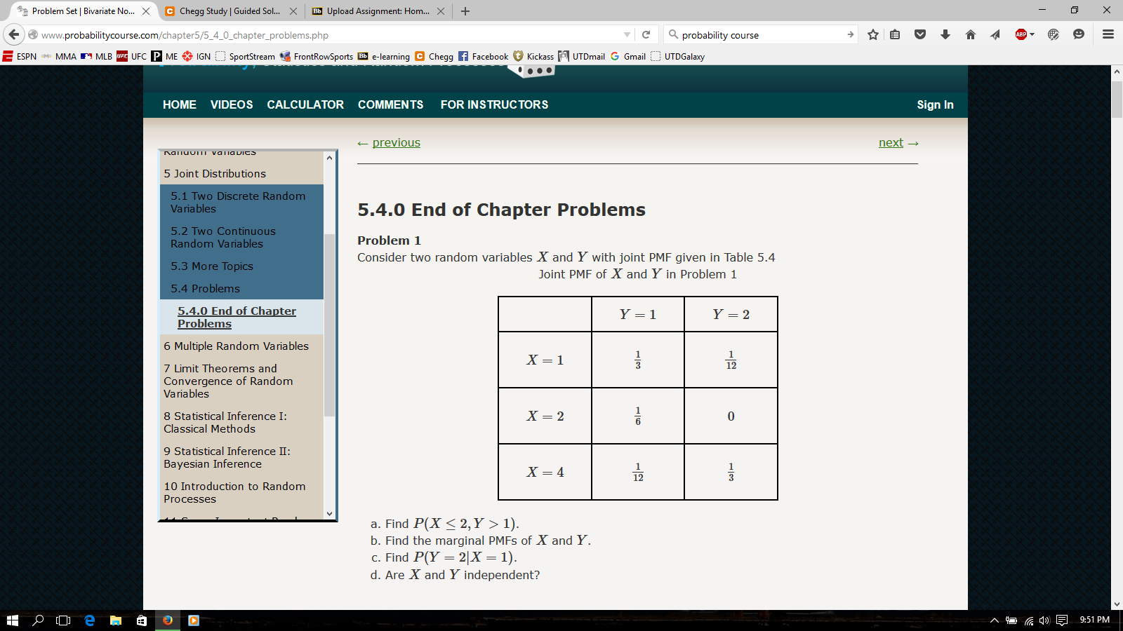 Solved 2.) Let X and Y be as defined in Problem 1. I define | Chegg.com