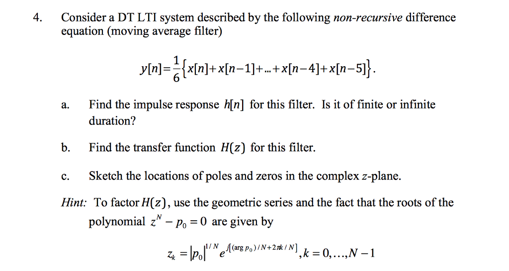 Solved Consider a DT LTI system described by the following | Chegg.com
