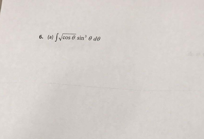 Solved Evaluate the integral integral squareroot cos theta | Chegg.com Solved Evaluate the integral integral squareroot cos theta | Chegg.com
