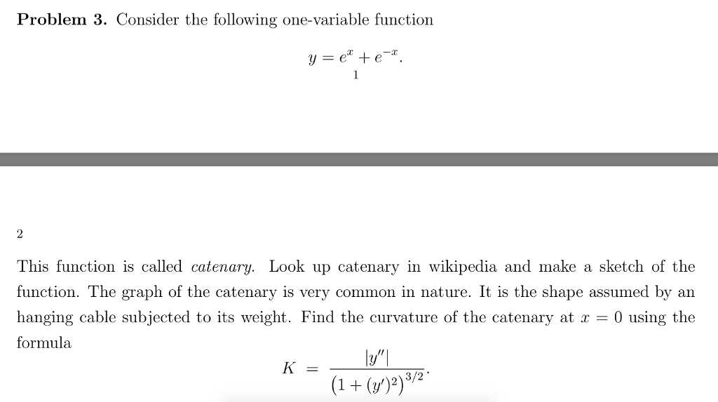 Solved Problem 3. Consider the following one-variable | Chegg.com
