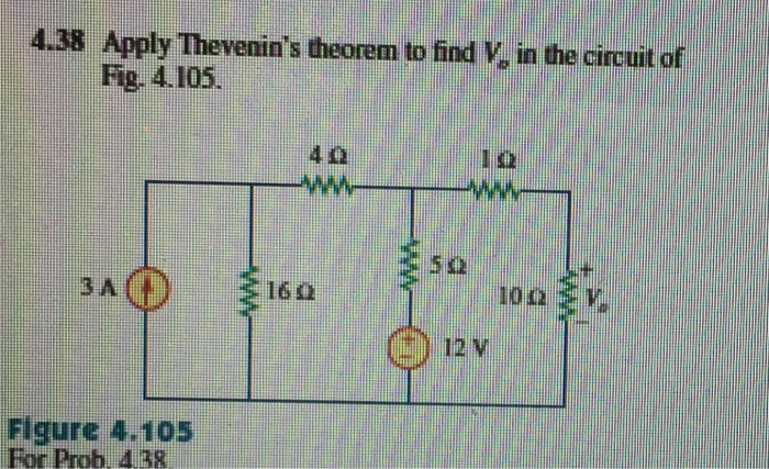 Solved Apply Thevenin's theorem to find V_o in the circuit | Chegg.com