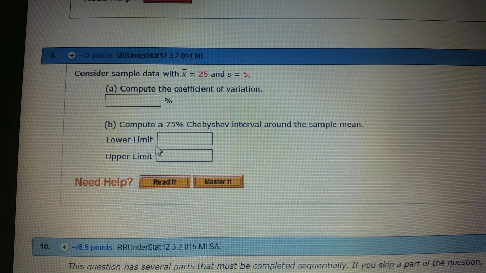 Solved BBUnderStat 12 3.2.014 MI Consider sample data with x | Chegg.com