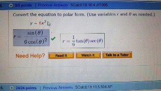 Solved Convert the equation to polar form. (Use variables r | Chegg.com