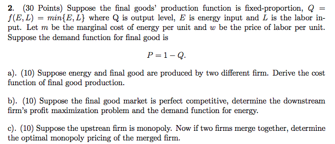 Solved: 2, (30 Points) Suppose Function Is Fixed-proportio... | Chegg.com