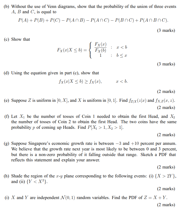 Solved (b) Without the use of Venn diagrams, show that the | Chegg.com