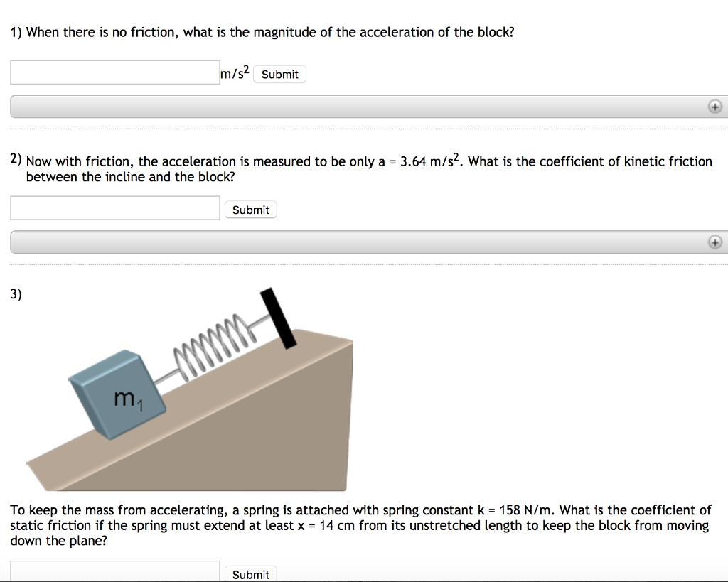 Solved Mass On Incline 2 1 2 3 4 5 6 m1 A block with mass m1 | Chegg.com