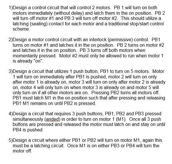 Solved 1)Design a control circuit that will control 2 | Chegg.com Solved 1)Design a control circuit that will control 2 | Chegg.com