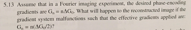 Solved Assume that in a Fourier imaging experiment, the | Chegg.com