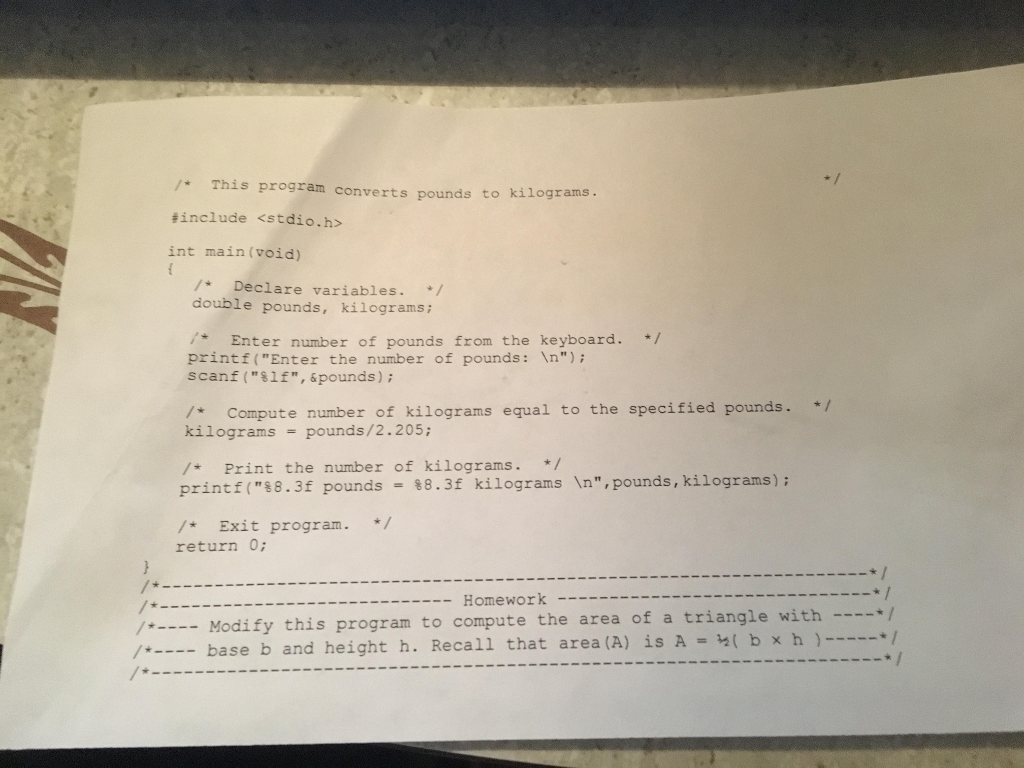 Solved This program converts pounds to kilograms. #include | Chegg.com