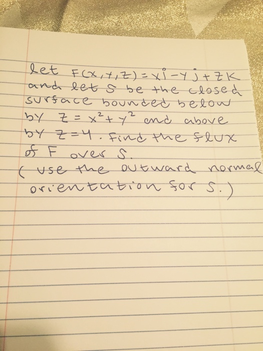 Solved Find flux Calc 3 | Chegg.com