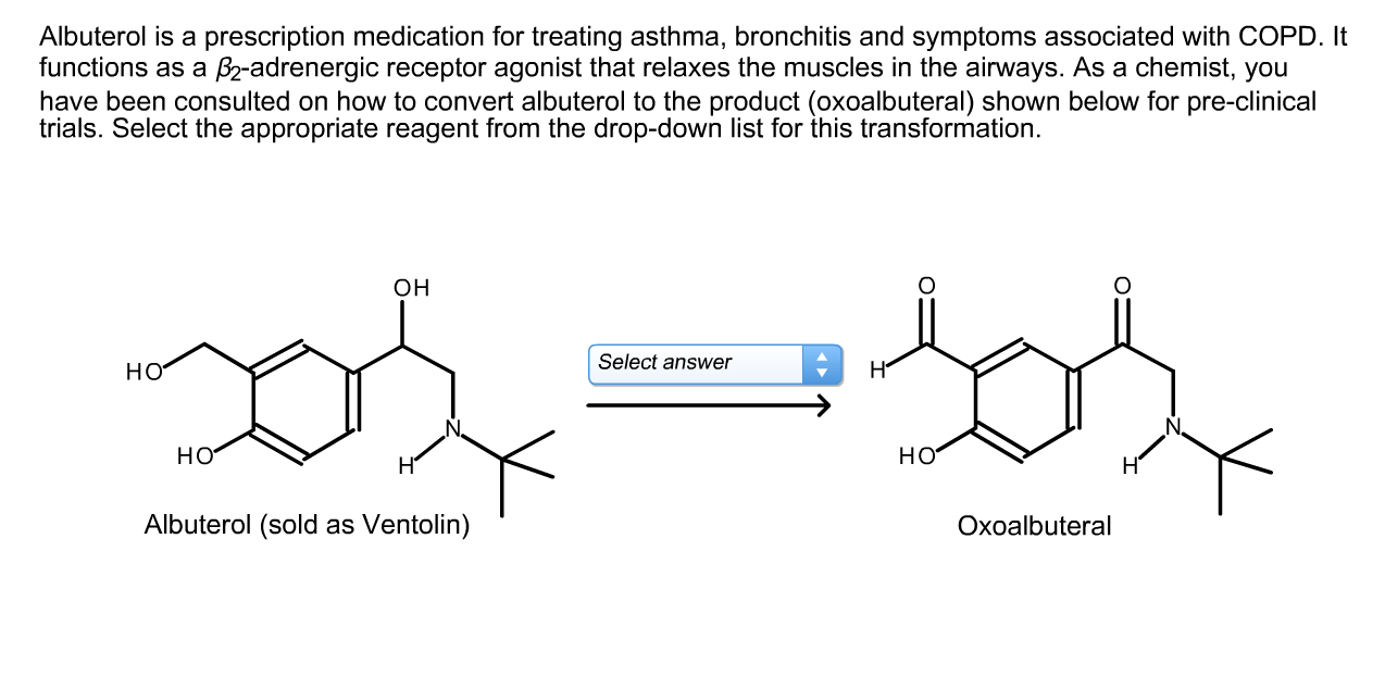 Solved Albuterol is a prescription medication for treating | Chegg.com