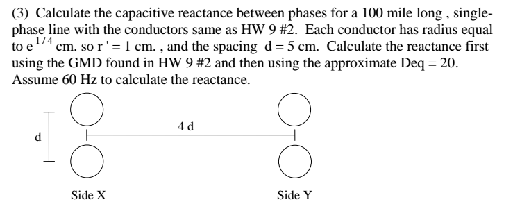 Solved Calculate the capacitive reactance between phases for | Chegg.com