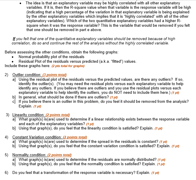 ST 352 Assignment 6: Inference using Multiple Linear | Chegg.com