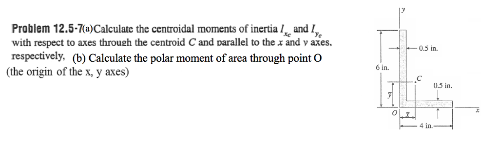 Solved Problem 12.5-7(a)Calculate the centroidal moments of | Chegg.com