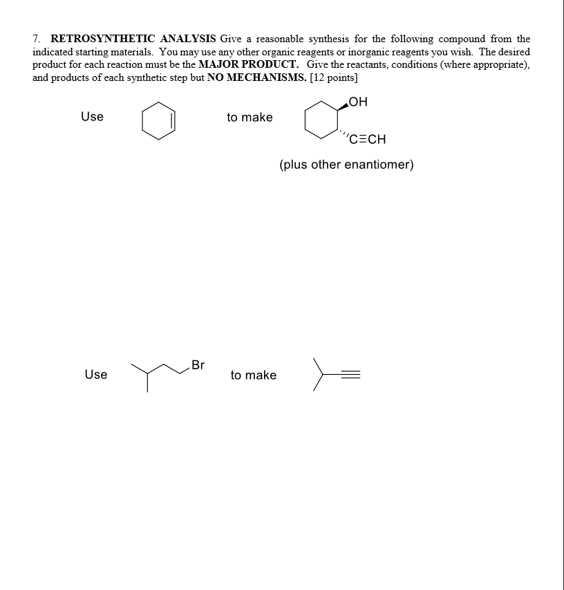 Solved Give a reasonable synthesis for the following | Chegg.com