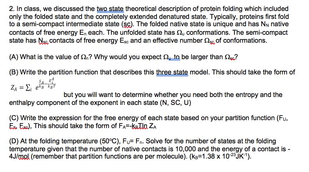 2. In class, we discussed the two state theoretical | Chegg.com
