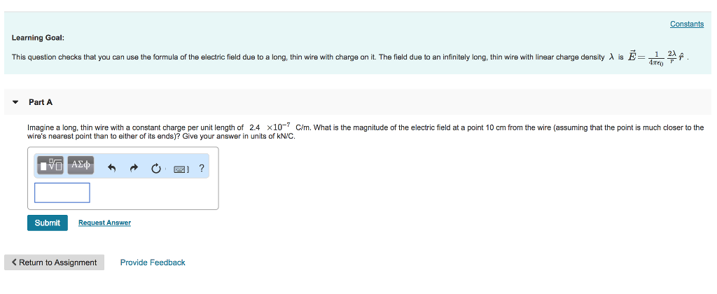 Solved Constants Learning Goal: This question checks that | Chegg.com