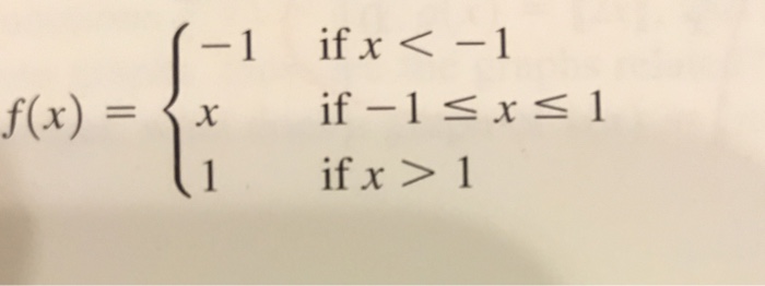 Solved Graphing Piecewise defined functions: Sketch a graph | Chegg.com