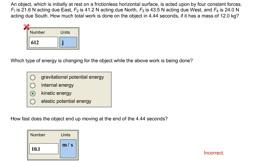 Solved An object, which is initially at rest on a | Chegg.com
