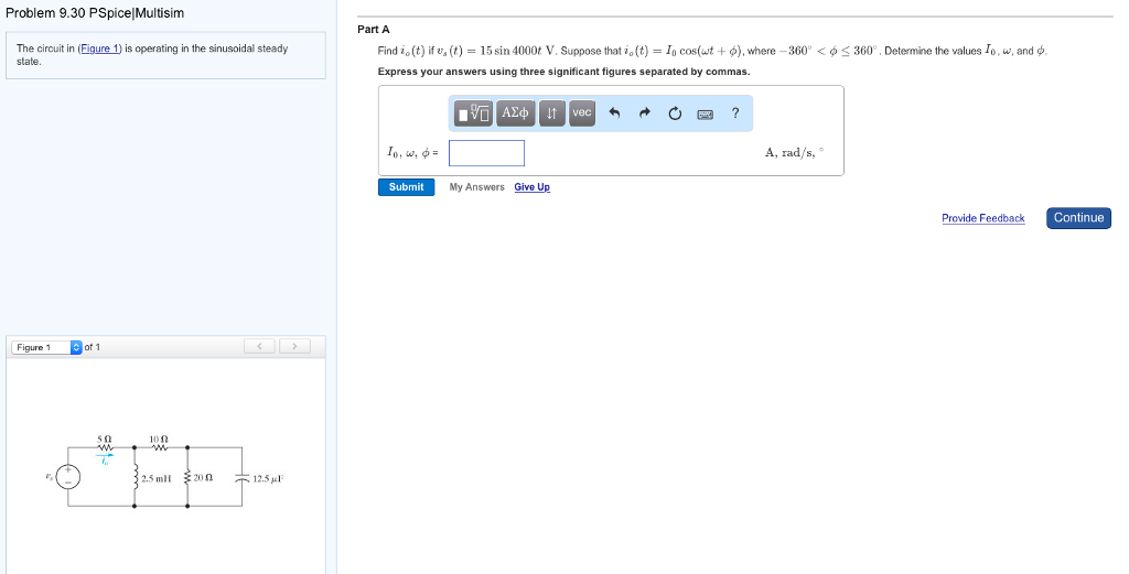 Solved Problem 9.30 PSpice Multisim Part A The circuit in | Chegg.com