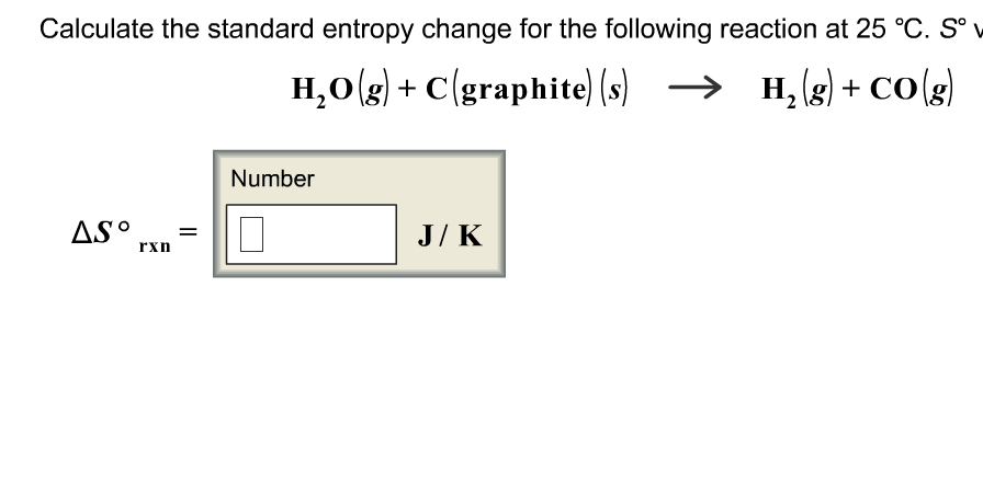Solved Calculate the standard entropy change for the | Chegg.com