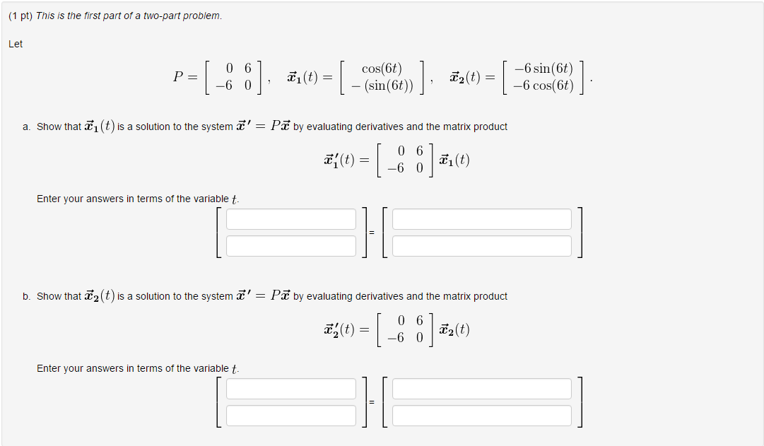 Solved This is the first part of a two-part problem. a. Show | Chegg.com
