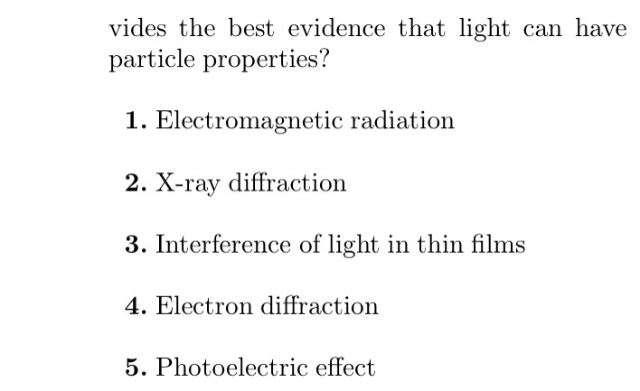 Solved Of the following phenomena, which provides the best | Chegg.com