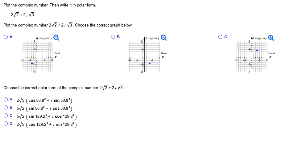Solved Plot The Complex Number Then Write It In Polar Form Chegg Solved Plot The Complex Number Then Write It In Polar Form Chegg