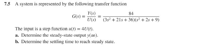 Solved A system is represented by the following transfer | Chegg.com