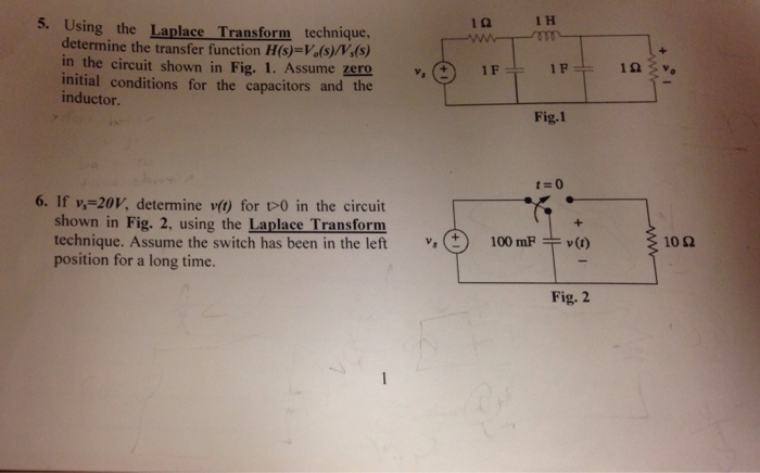 Solved Using the Laplace Transform technique, determine the | Chegg.com