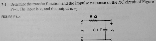 Solved Determine the transfer function and the impulse | Chegg.com