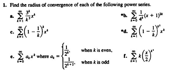 Solved Find the radius of convergence of each of the | Chegg.com