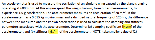 Solved An accelerometer is used to measure the oscillation | Chegg.com
