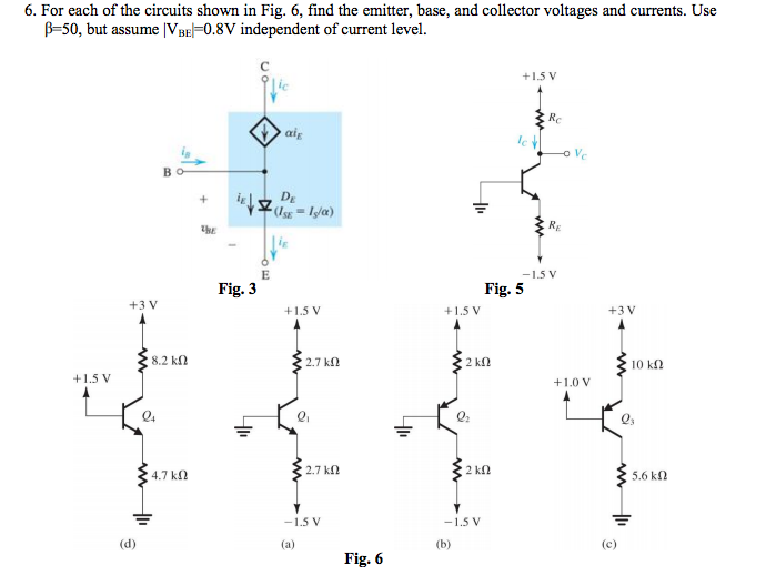 Solved For each of the circuits shown in Fig. 6, find the | Chegg.com