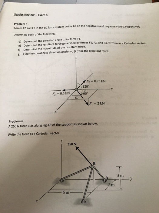 Solved Forces F2 and F3 in the 3D force system below lie on | Chegg.com