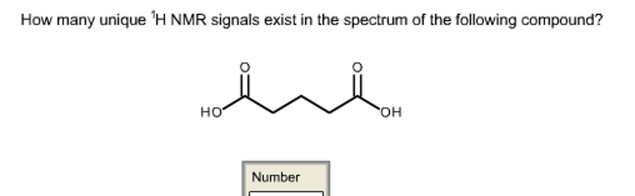 Solved How many unique^1H NMR signals exist in the spectrum | Chegg.com