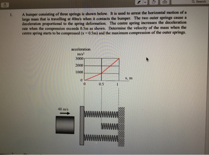 Solved A bumper consisting of three springs is shown below. | Chegg.com