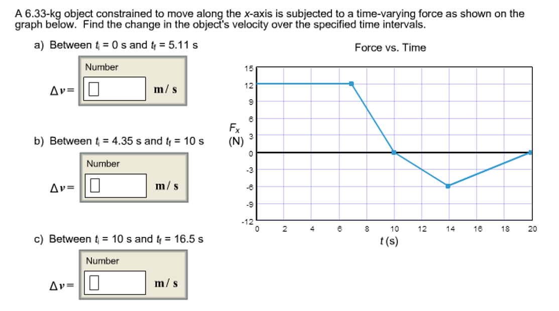 Solved A 633 Kg Object Constrained To Move Along The X Axis 4392